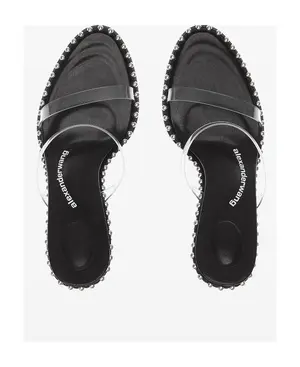 Alexander Wang Nova Open Toe High Heel Sandals With Logo Detailing