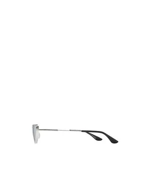 Alexander McQueen Metal T-bar Soft Cat-eye Sunglasses - Silver