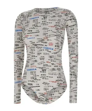 MAISON MARGIELA Long Sleeve Printed Bodysuit