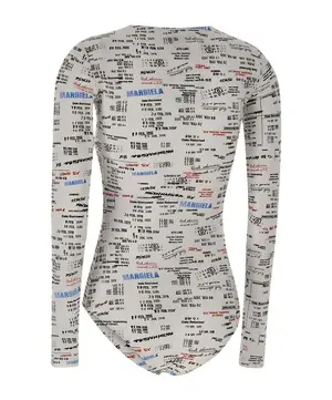 MAISON MARGIELA Long Sleeve Printed Bodysuit
