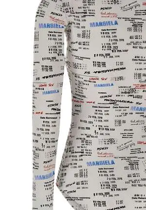 MAISON MARGIELA Long Sleeve Printed Bodysuit