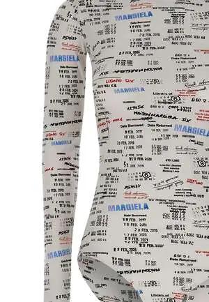 MAISON MARGIELA Long Sleeve Printed Bodysuit