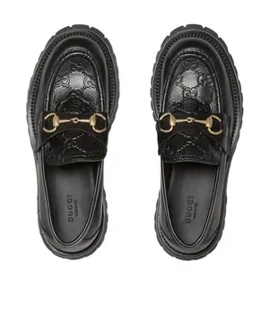 Gucci Lug Sole Horsebit Loafers