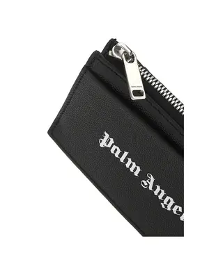 Palm Angels Logo Print Zipped Cardholder