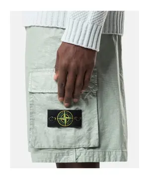 Stone Island Logo Patch Cargo Shorts