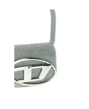 DIESEL® Embellished Logo Plaque Shoulder Bag - Gray