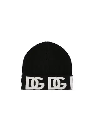 Dolce & Gabbana Dg Logo Jacquard Beanie