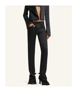 COURREGES Courrèges Satin Bootcut Pants With Adjustable Ankle Straps