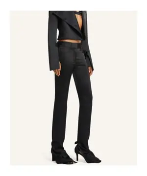 COURREGES Courrèges Satin Bootcut Pants With Adjustable Ankle Straps