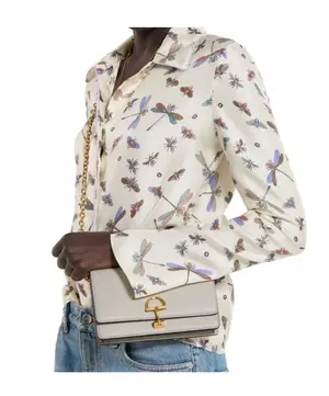 Gucci Half Horsebit Wallet On Chain - Light Gray