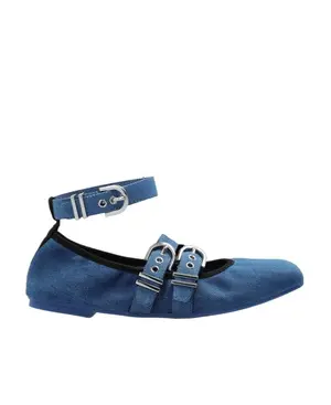 STUART WEITZMAN Logo Flat Shoes With Adjustable Clasp