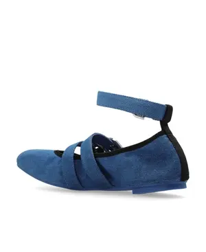 STUART WEITZMAN Logo Flat Shoes With Adjustable Clasp