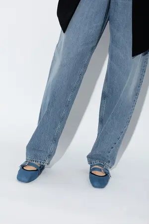 STUART WEITZMAN Logo Flat Shoes With Adjustable Clasp