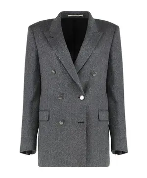 Tagliatore Jasmine Houndstooth Blazer - Grey