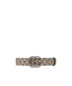Gucci Color-blocking Logo Wide Belt - Gray