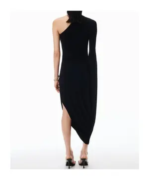 Alexander Wang One-shoulder Draped Midi Dress