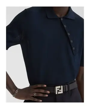Fendi Ff Squared Reversible Belt - Black