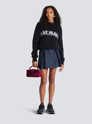Balmain Logo Jacquard Crewneck Knitted Jumper