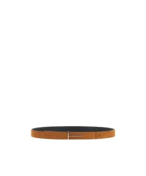 TOM FORD Reversible Belt With T-shaped Buckle - Brown