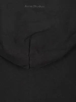 Acne Studios Zip-up Hoodie With Logo Detail - Black