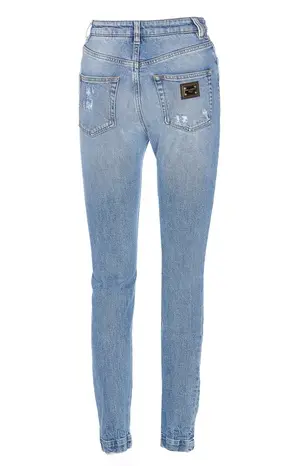 Dolce & Gabbana Audrey Distressed Skinny Jeans - Blue