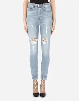 Dolce & Gabbana Audrey Distressed Skinny Jeans - Blue