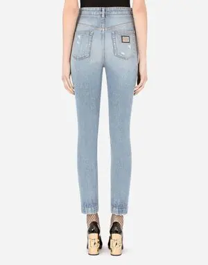 Dolce & Gabbana Audrey Distressed Skinny Jeans - Blue