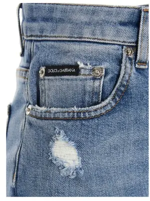 Dolce & Gabbana Audrey Distressed Skinny Jeans - Blue
