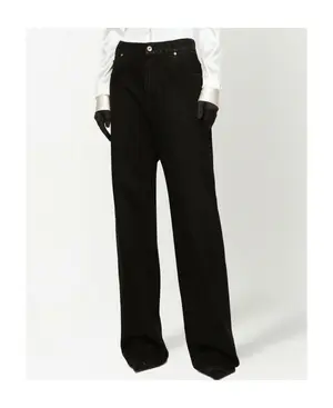 Dolce & Gabbana Logo Plaque Wide-leg Jeans