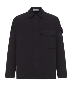 Stone Island Compass Badge Overshirt - Black