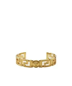Versace Logo Detailed Bracelet - Yellow