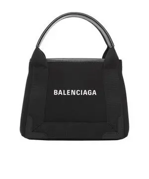 Balenciaga Navy Cabas Tote Bag - Black
