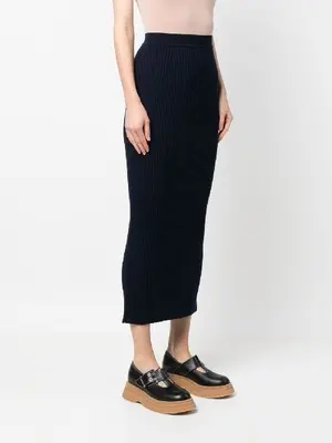 Chloé Wool Cashmere Knitted Skirt
