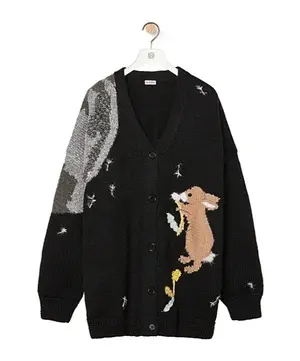 Loewe Embroidered Wool Cardigan