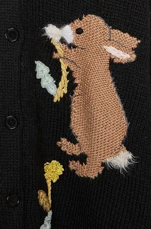 Loewe Embroidered Wool Cardigan