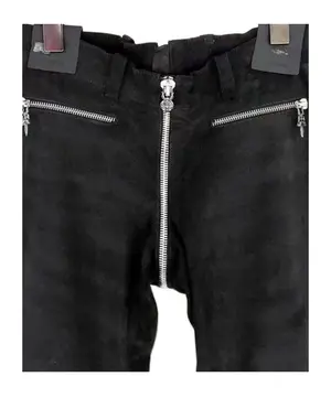 Chrome Hearts Leather Belt Loop Pants