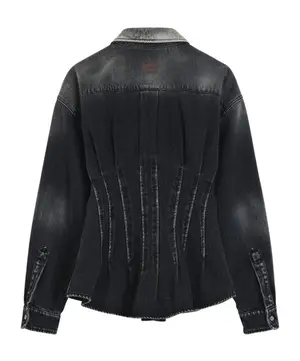 Moschino Pleated Denim Shirt