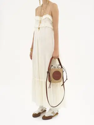 Chloé Horse Medal Small Bucket Bag - Brown