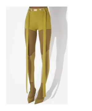 JEAN PAUL GAULTIER Ribbed Patch-detail Trousers