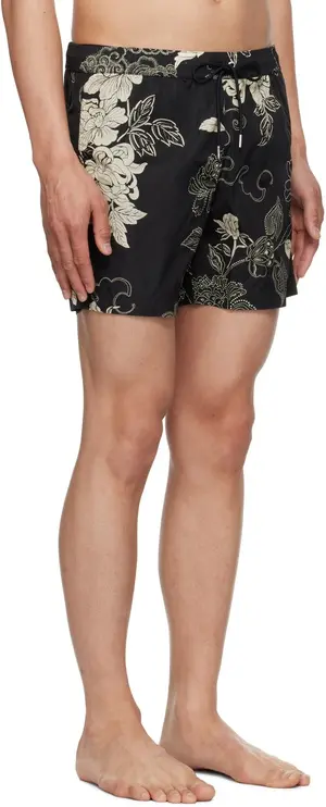 Moncler Floral Print Swim Shorts - Black