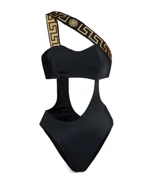 Versace One Piece Cut Out Swimsuit - Black