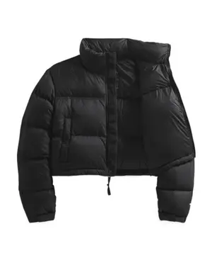 The North Face Cropped Padded Jacket - Black