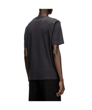 DIESEL® Logo Plaque Crewneck T-shirt - Dark Gray