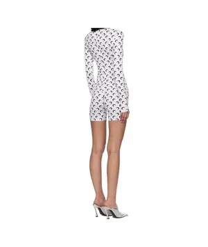 MARINE SERRE Long-sleeved Jumpsuit - White