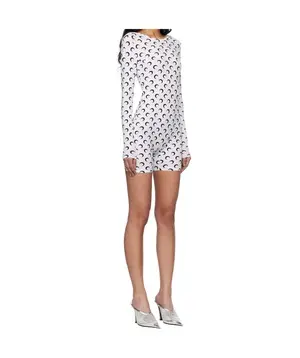 MARINE SERRE Long-sleeved Jumpsuit - White