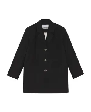 Ganni Single Breasted Blazers For Women
