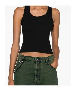 Vetements Logo Embroidered Tank Top