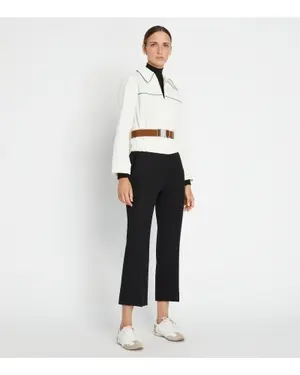 Tory Burch Cropped Straight Leg Trousers