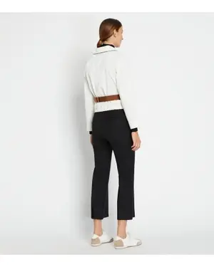 Tory Burch Cropped Straight Leg Trousers