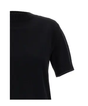 Sacai Poplin Ribbed Pullover With Asymmetrical Paneling